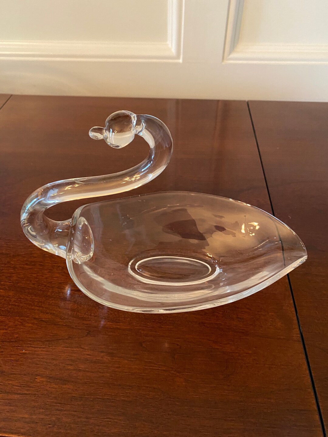 Vintage Duncan Miller Clear Glass Swan Dish Bowl - Etsy