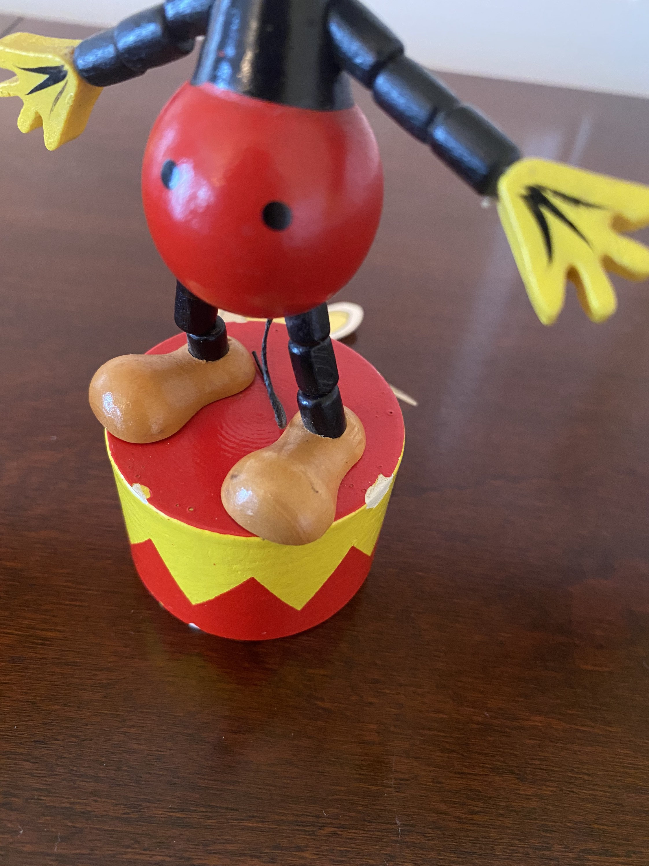 Vintage Walt Disney Mickey Mouse Wooden Push up Puppet With Tags - Etsy