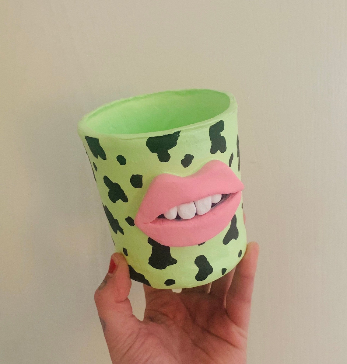 Quirky Lip Mouth Pot Home Decor - Etsy