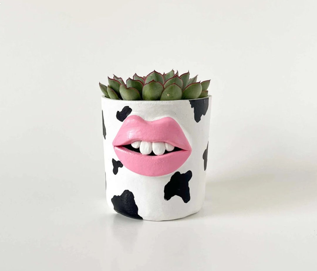 Maximalist Home Planter - Quirky Lips Pot - Quirky Decor - Etsy