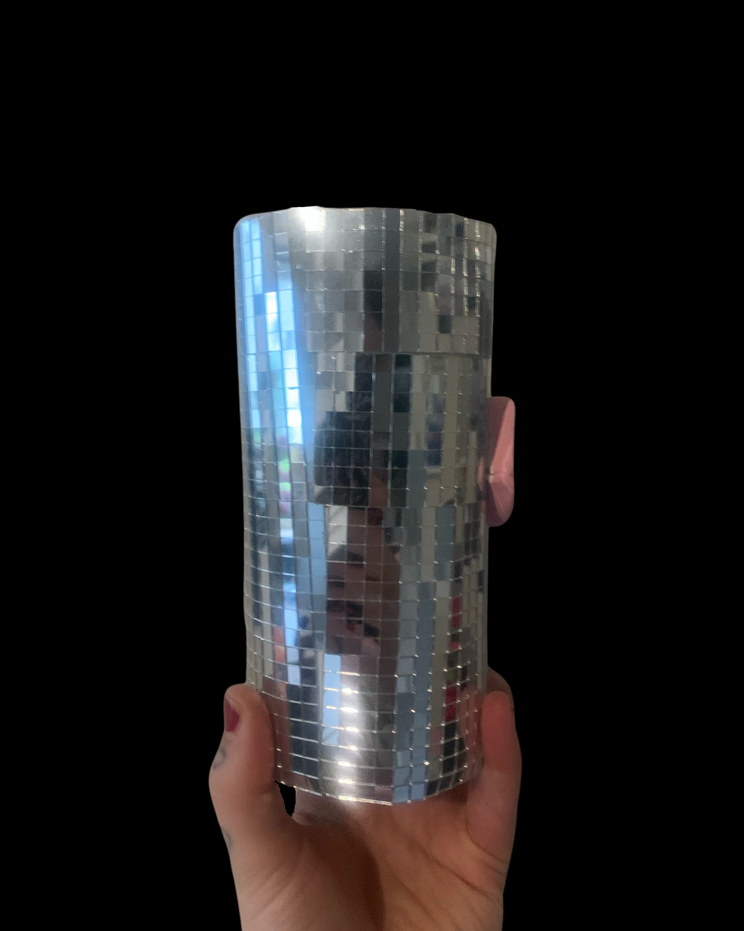 DISCO BALL Pot Mirror Ball Home Decor With Pink Lips - Etsy