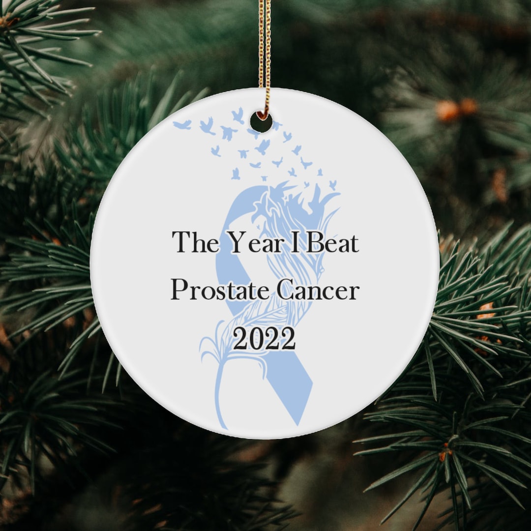 The Year I Beat Cancer Ornament, Prostate Cancer Survivor Ornament ...