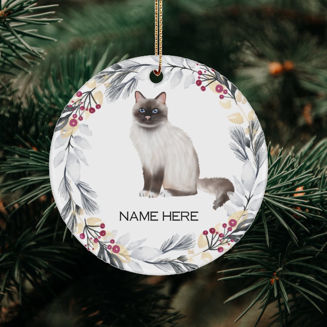 Personalized Cat Ornament Custom Cat Ornament Birman Cat - Etsy