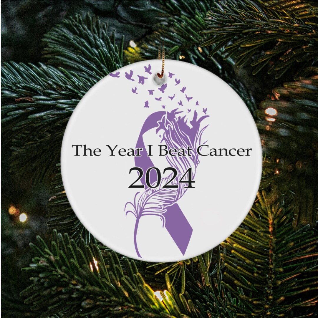 The Year I Beat Cancer Ornament, Pancreatic Cancer Survivor Ornament ...