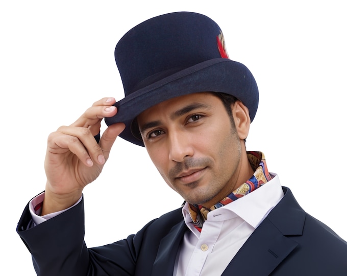 Asymmetric Top Hat, Top Hat, Topper Hat, Edwardian Top Hat, Victorian ...