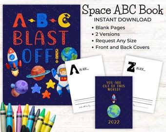Outer Space Abc Book - Etsy
