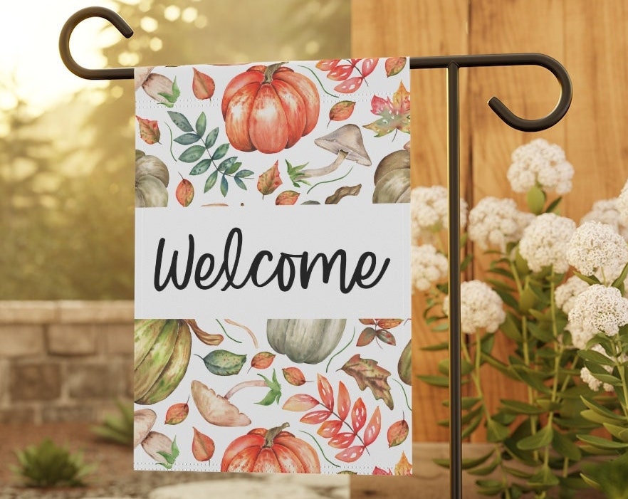 Welcome Fall Garden Flag, Pumpkin Fall