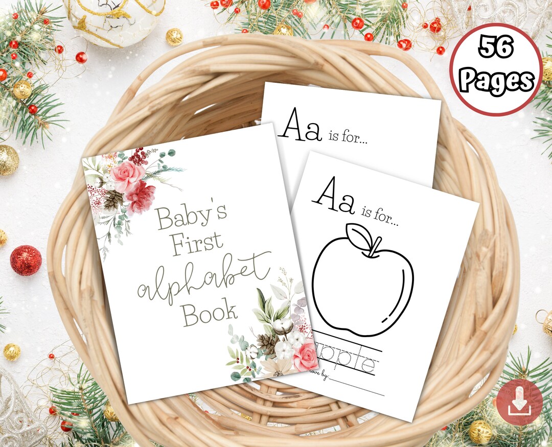 Christmas Baby Shower ABC Coloring Pages, Winter Baby Shower Game ...