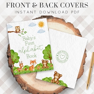 Woodland Animal Baby Shower ABC Book, Printable Baby Alphabet Book ...