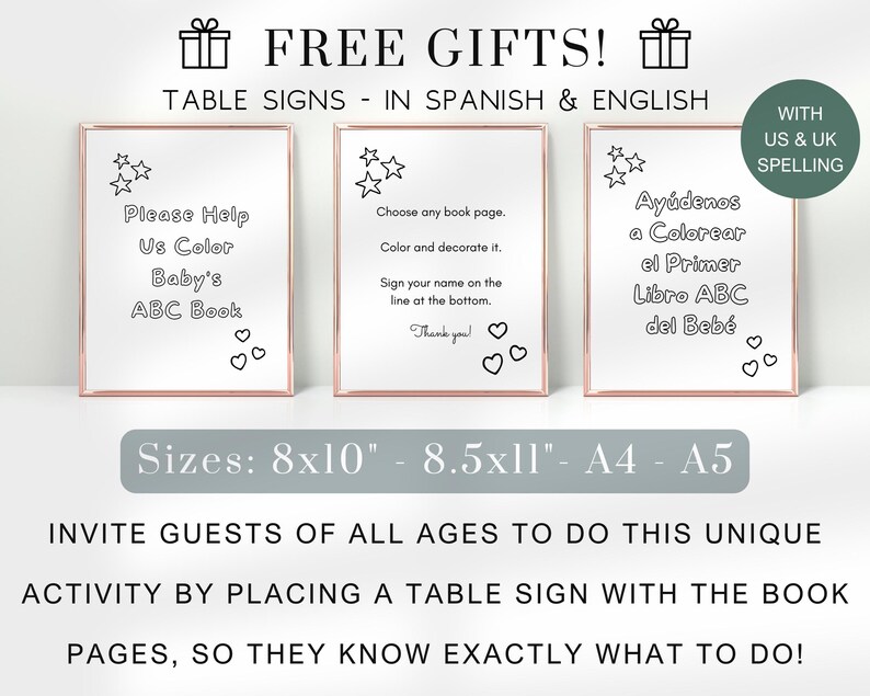 Spanish ABC Coloring Pages, El Primer Libro De ABC Del Bebe, Printable ...