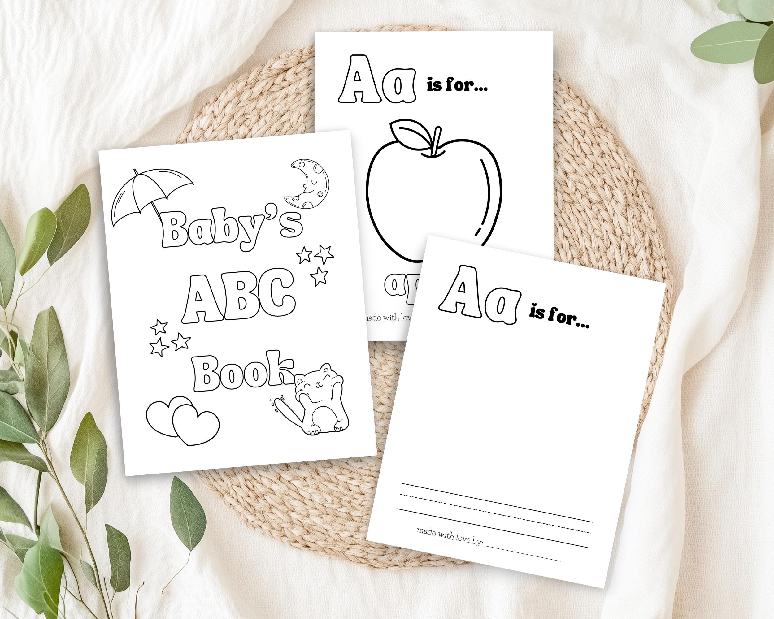 ABC Book 1st Birthday & Baby Shower Activity Keepsake Gift, Printable ...