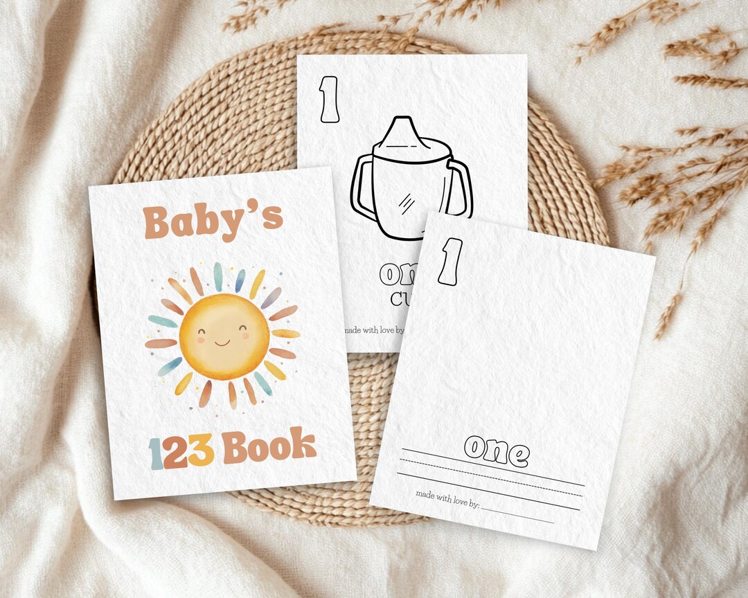 Here Comes the Son Baby Shower 123 Book, Printable Numbers Coloring ...