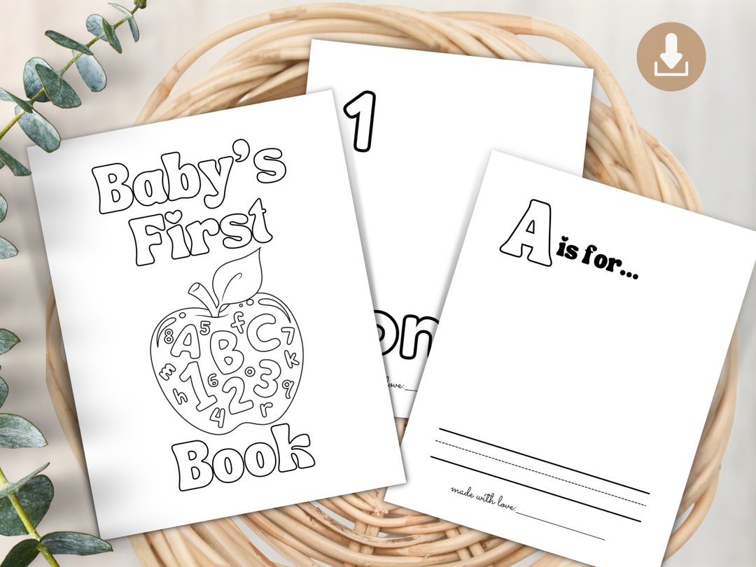Baby’s First Abc 123 Book, Baby Shower ABC Book, Baby Alphabet Book ...