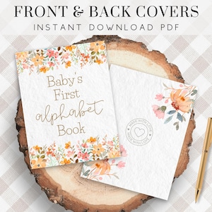 Floral Baby's First ABC Book, Flower Baby Shower Activity, Printable ...