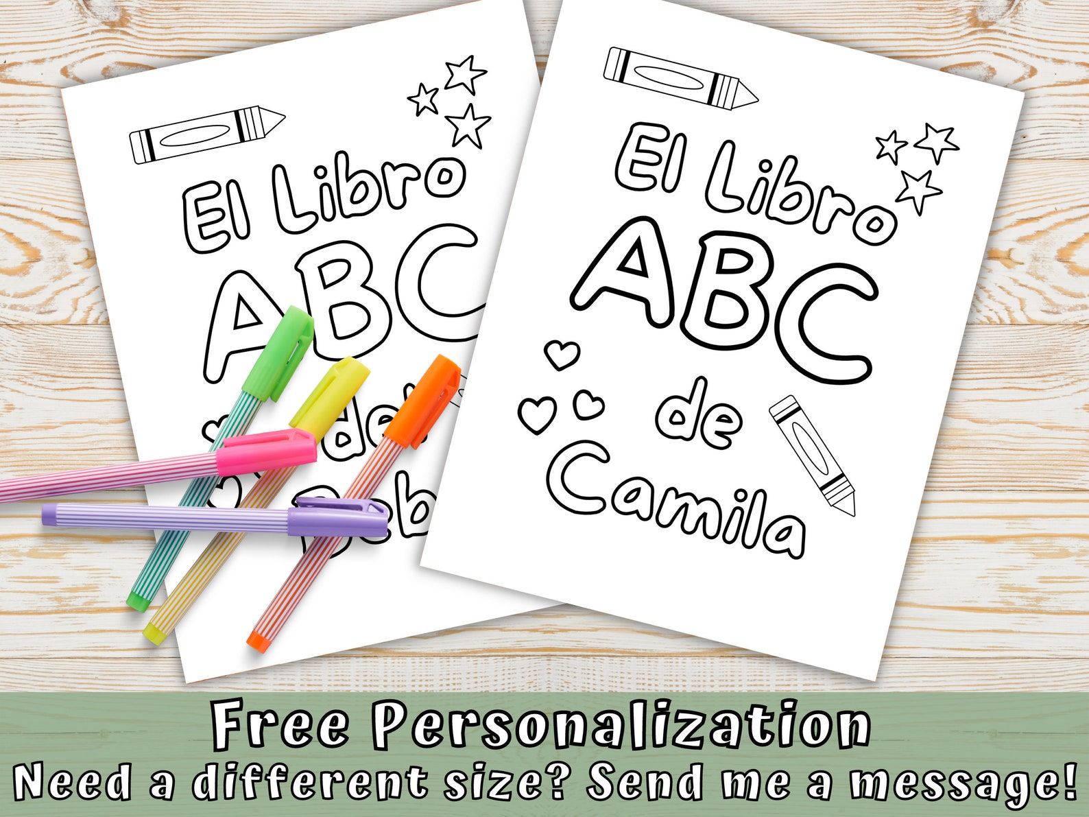 Spanish to English ABC Coloring Pages for Kids Printable Baby - Etsy