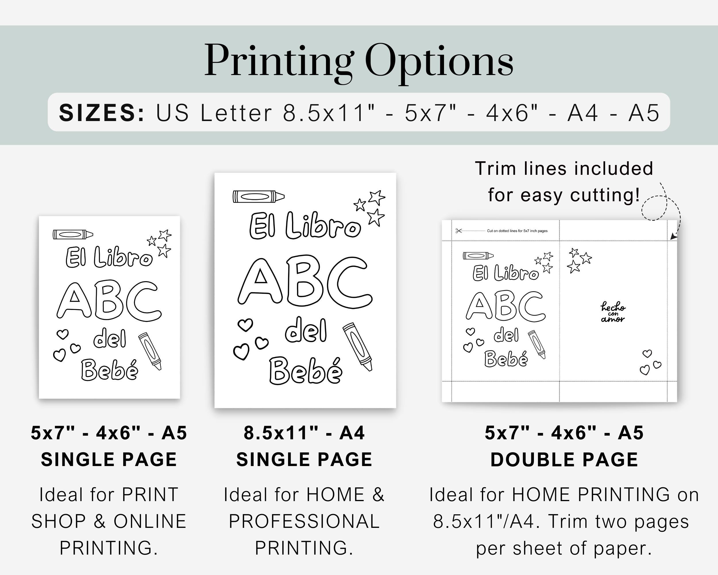 Spanish ABC Coloring Pages, El Primer Libro De ABC Del Bebe, Printable ...