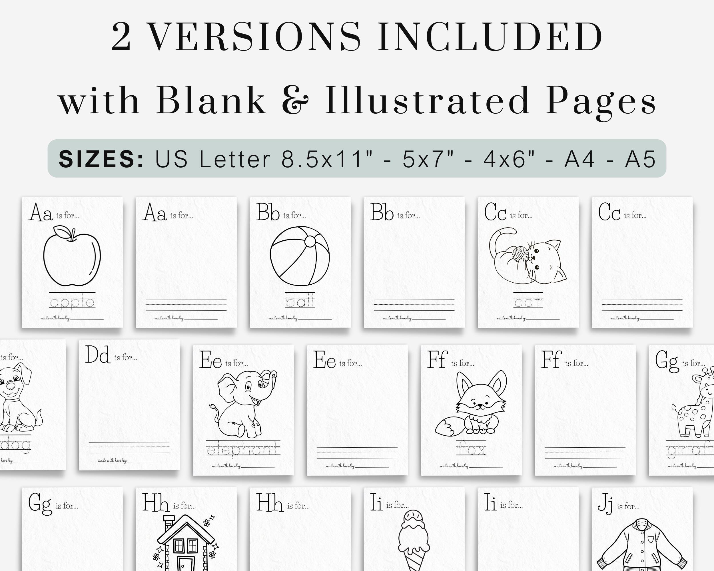 Woodland Animal Baby Shower ABC Book, Printable Baby Alphabet Book ...