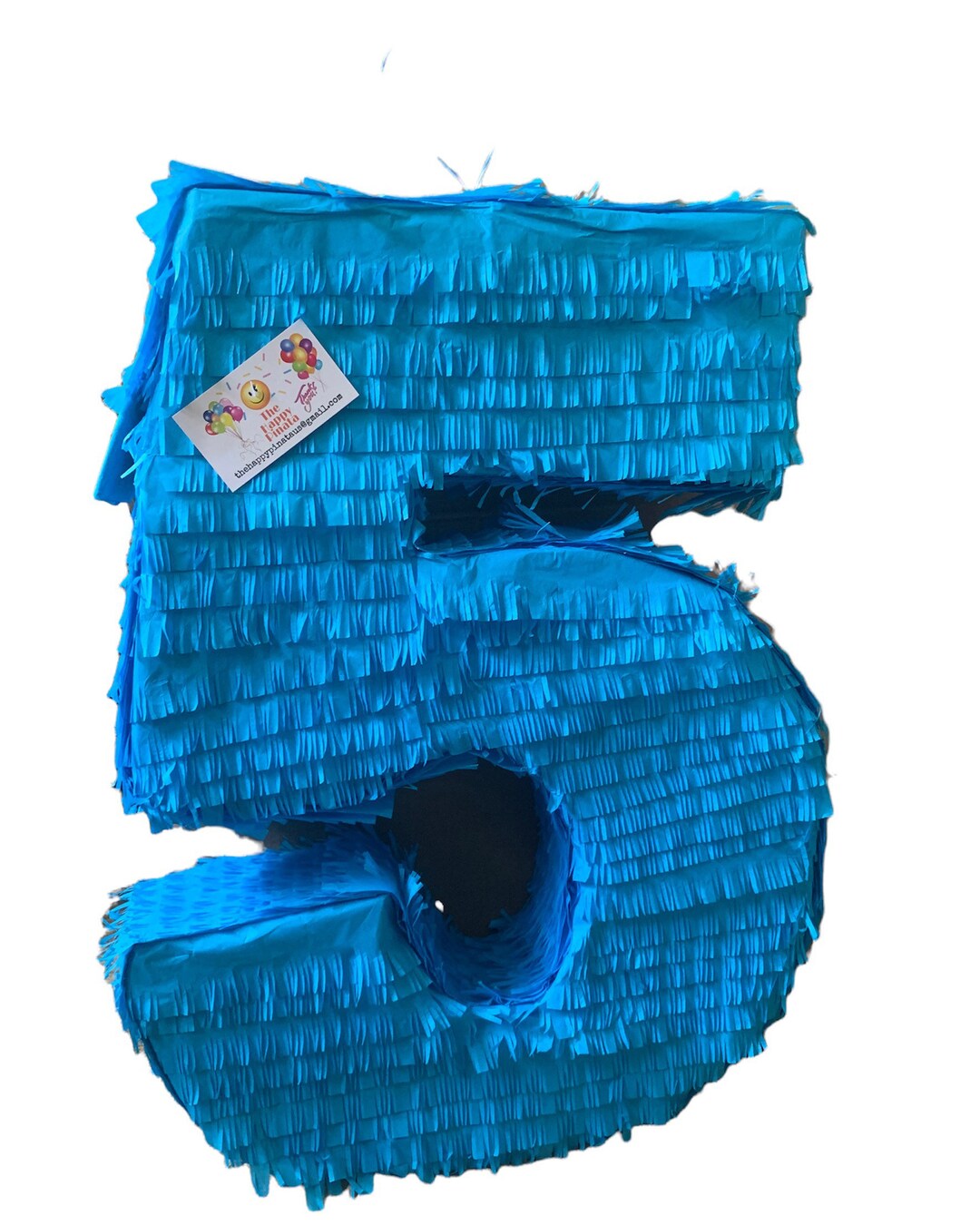 Large Number Five Blue - Etsy