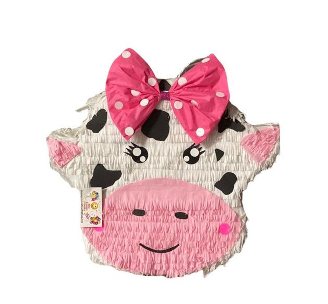 Pinata Cow Face With Bow - Etsy
