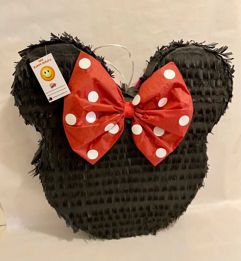 Pinata Black Mouse With Bow - Etsy