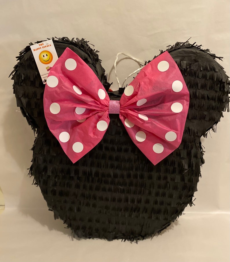 Pinata Black Mouse With Bow - Etsy