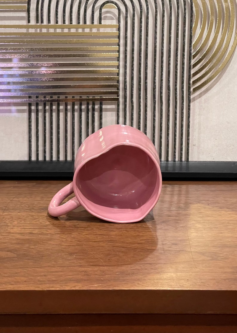Custom Pink Heart Shaped Ceramic Mugs - Etsy