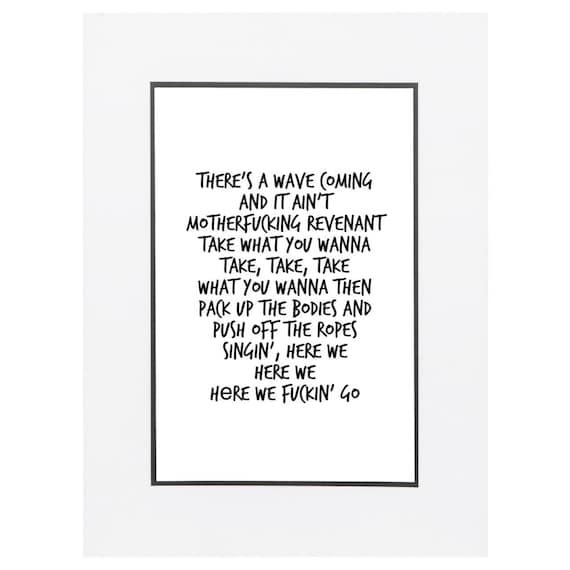 The Reytons Red Smoke Song Lyrics Print - Etsy