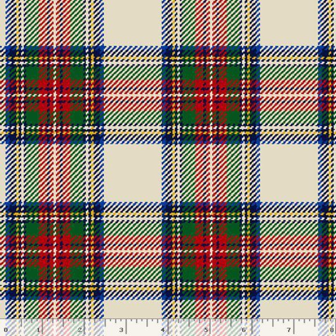 Marcus Primo Plaid Flannel Cream, Marcus Flannel Tartans, Cotton ...