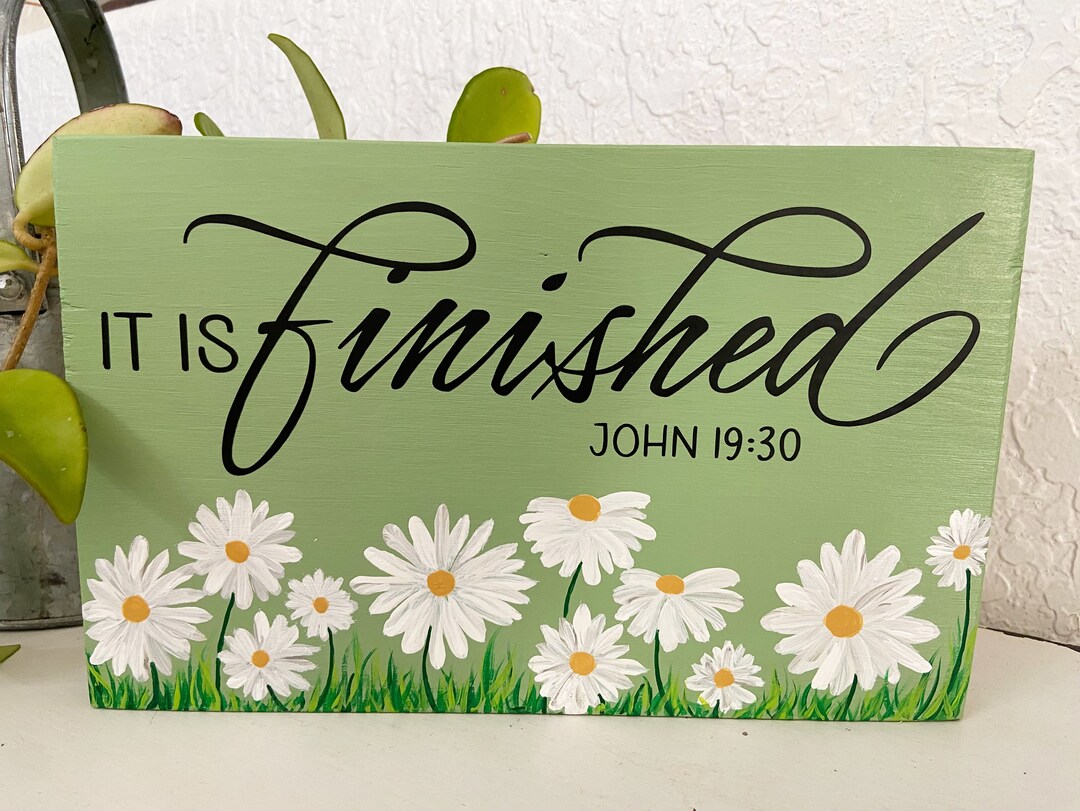 It is Finished Wood Sign, Inspirational Christian Sign, Religious ...