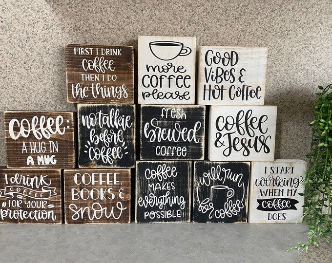 Coffee Bar Sign With Last Name Personalization Decor - Etsy