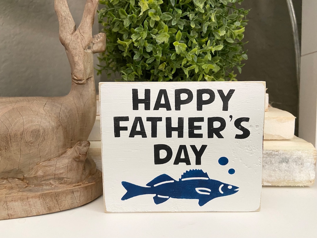 Father's Day Block Sign, Shelf Sitter Sign, Gift for Dad, Happy Father ...