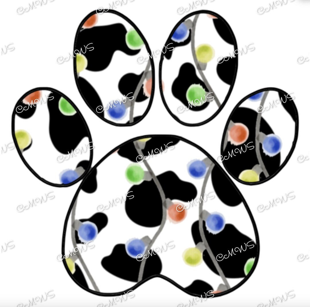 Christmas Cow Paw PNG - Etsy