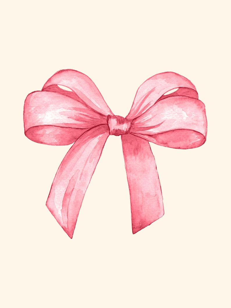Pink Bow Digital Download - Etsy