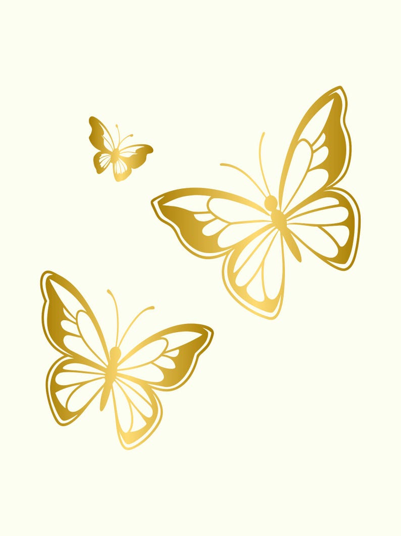 Gold Butterfly Digital Download - Etsy