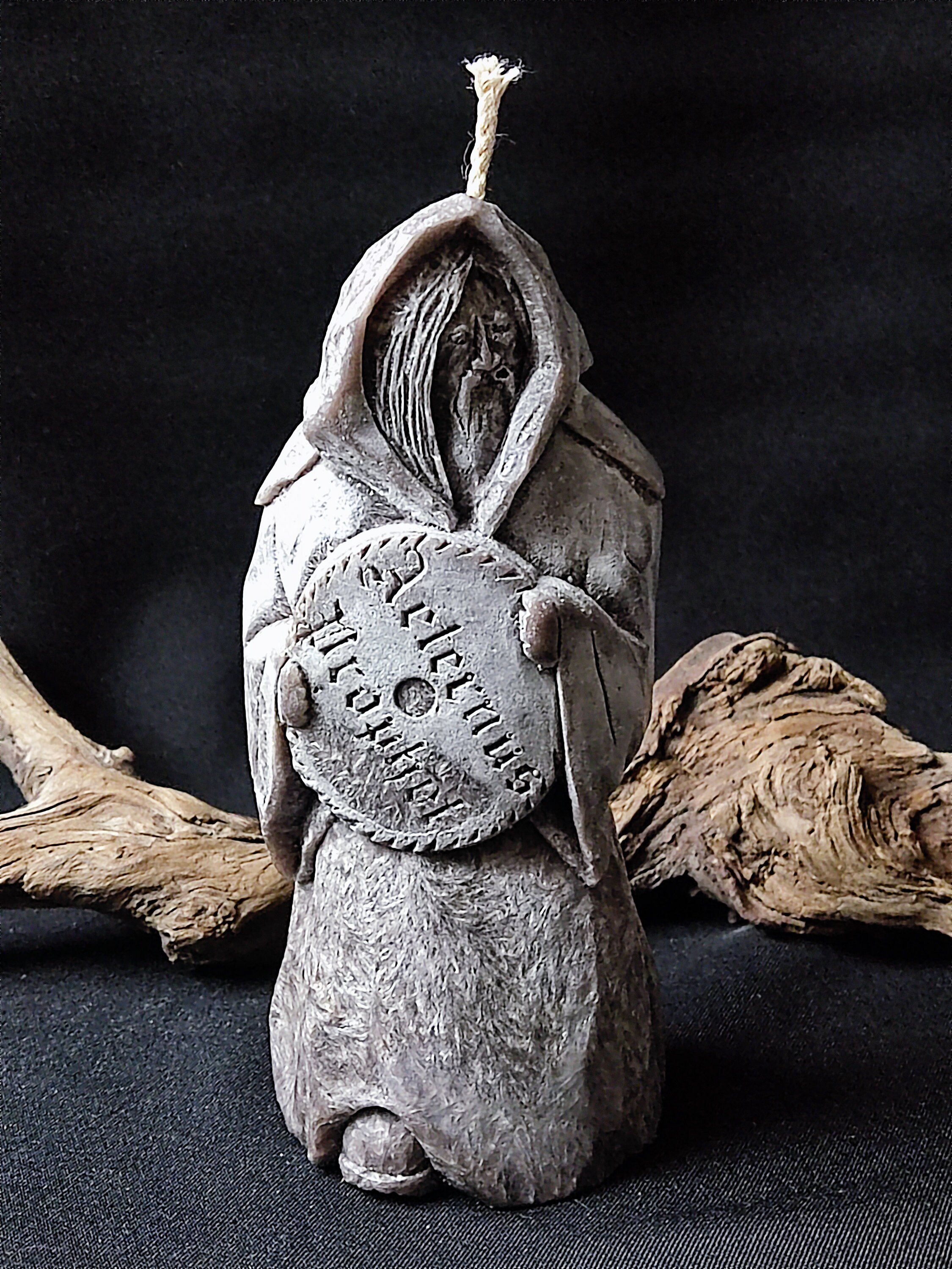 Black Metal Monk Candle, Death Metal Monk Sculpture, Gothic Candle Monk ...