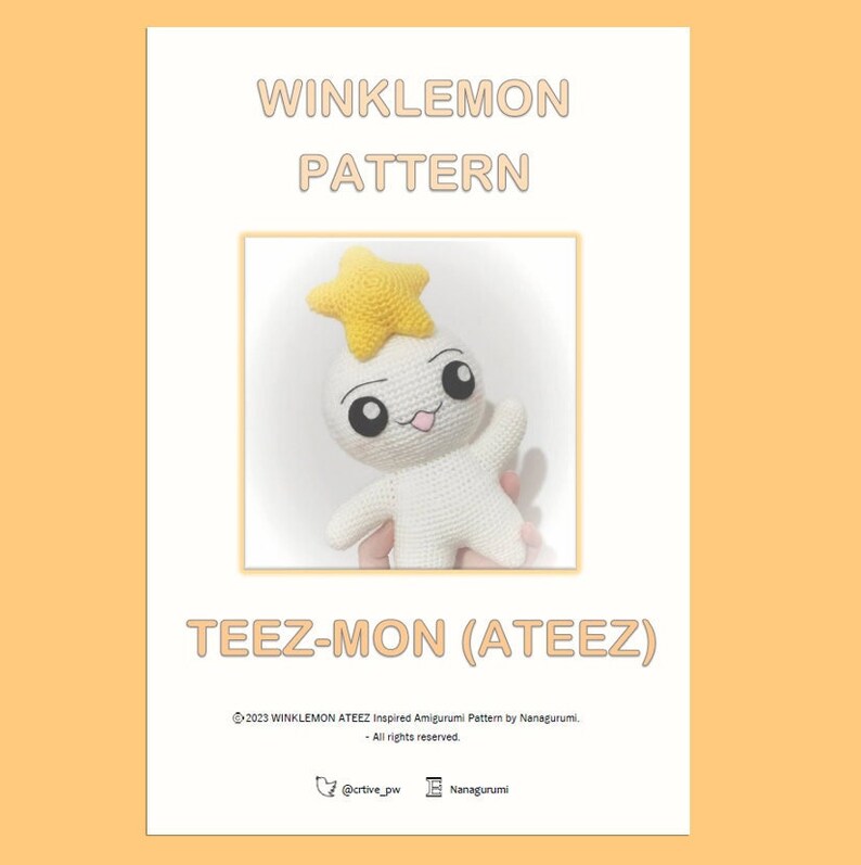 WINKLEMON TEEZMON Amigurumi Crochet Pattern Archivo PDF - Etsy España