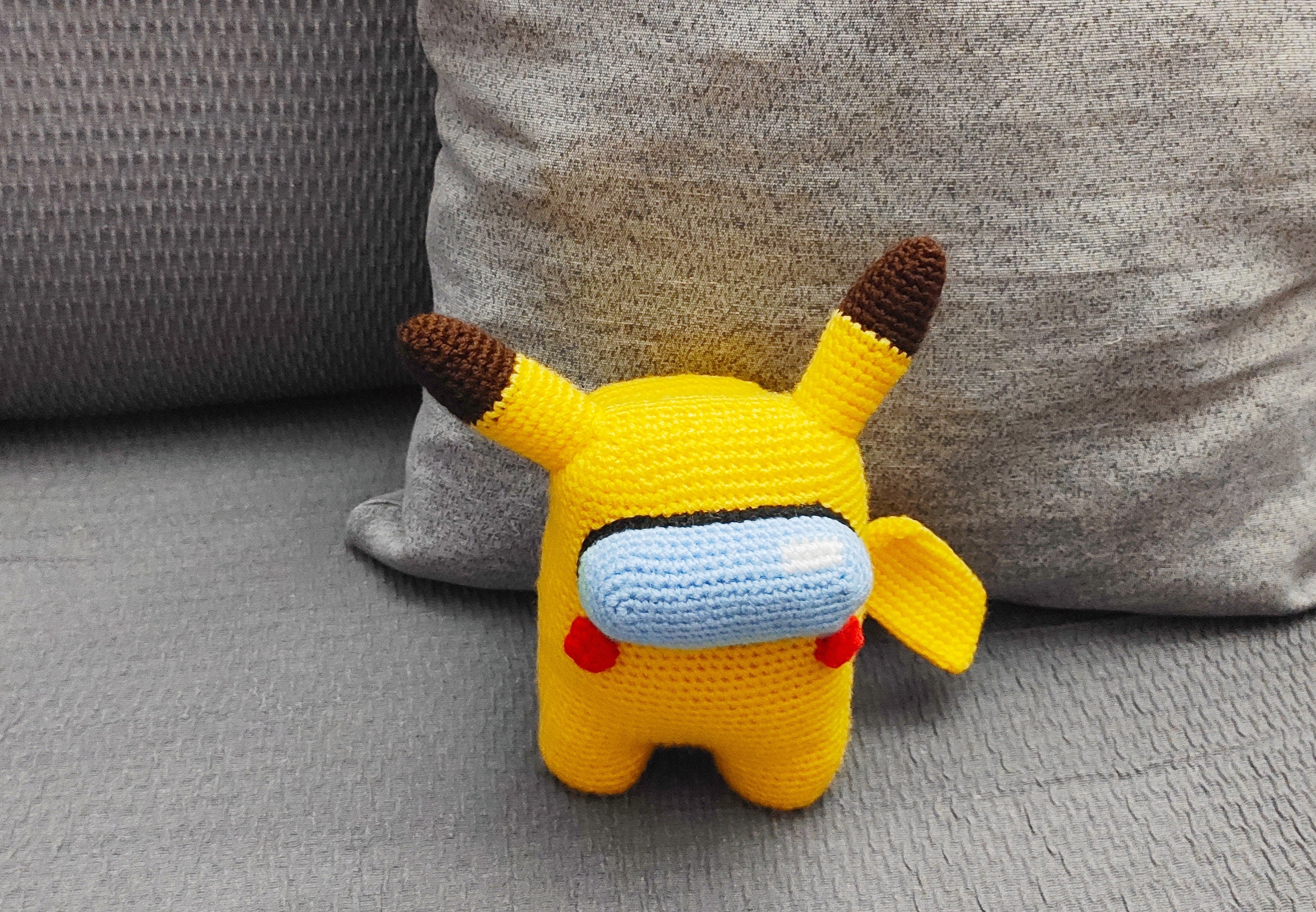 Pikachu Among Us Amigurumi Crochet Pokemon Among Us - Etsy