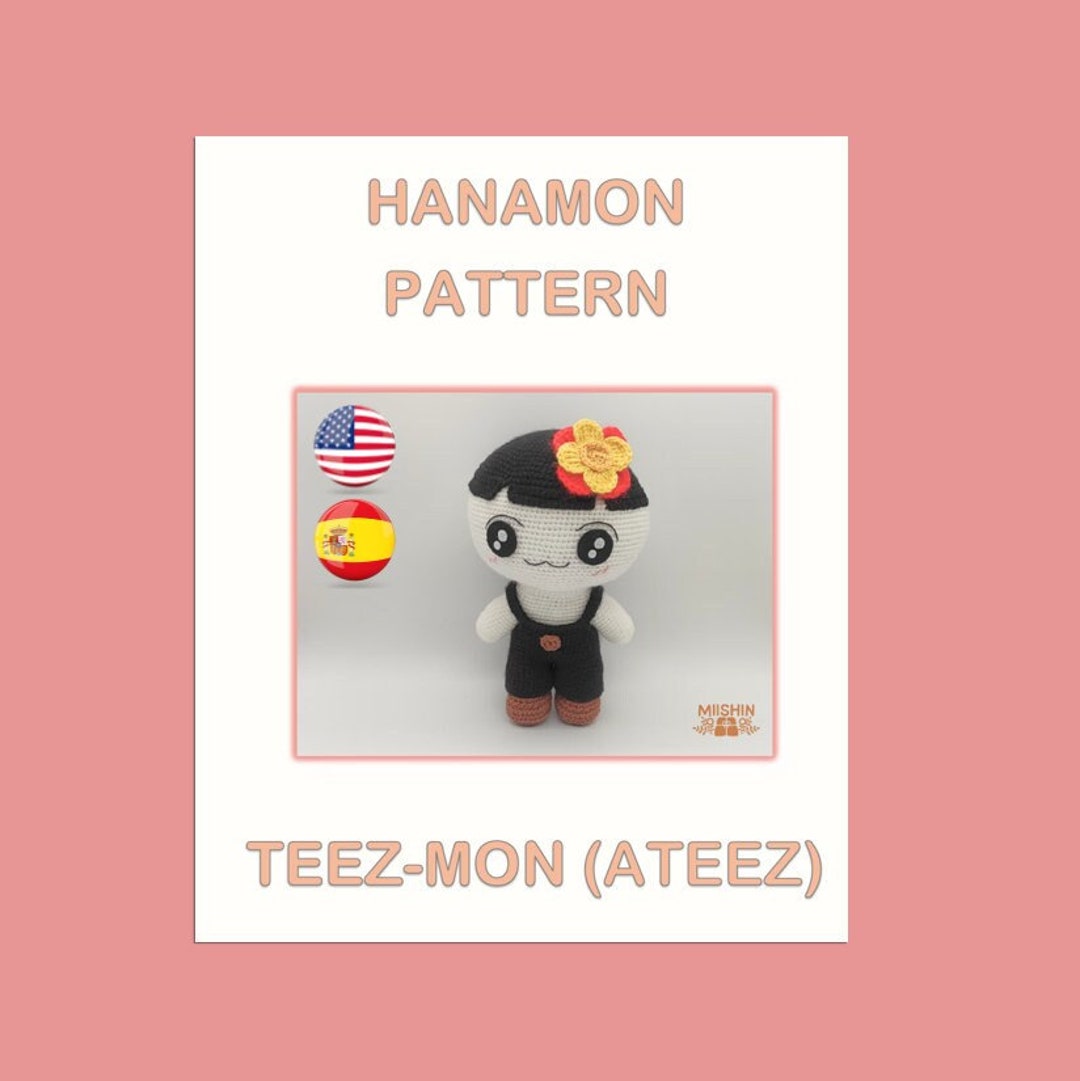 HANAMON TEEZMON PDF Pattern English & Spanish, Ateez - Etsy