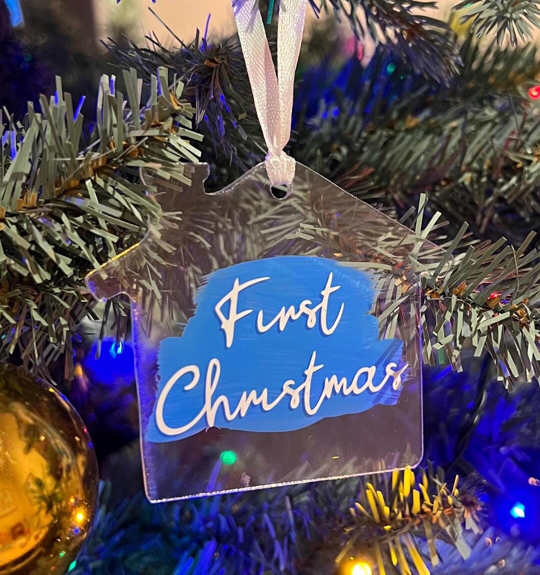 Christmas Bauble House Shaped With Costumised Writing - Etsy