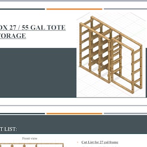 Tote Storage: 27 Gal and 55 Gal Plan - Etsy