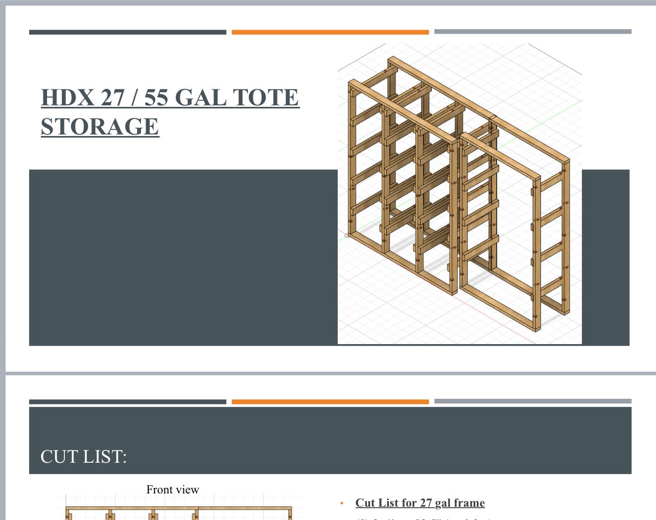 Tote Storage: 27 Gal and 55 Gal Plan - Etsy
