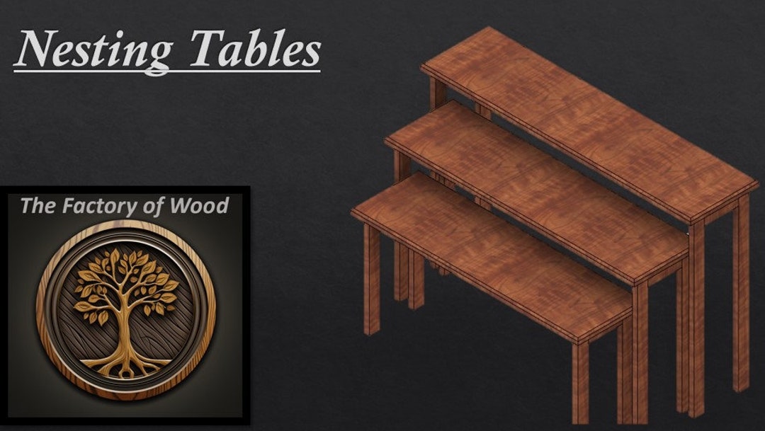 Nesting Tables (set of 3) Plans - Etsy