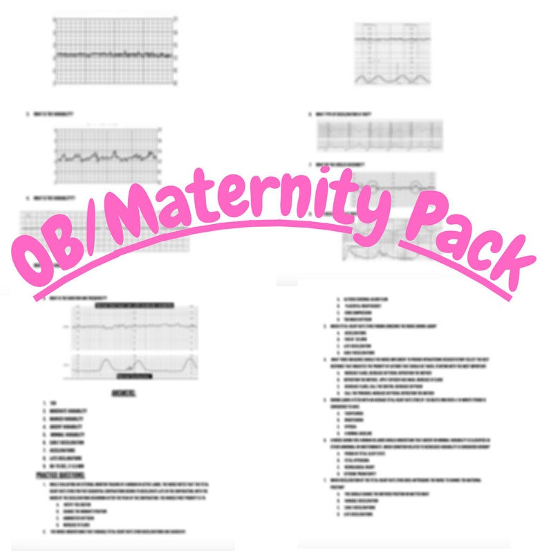 OB/ Maternity Pack 36 Pages Labor and Delivery Nursing - Etsy