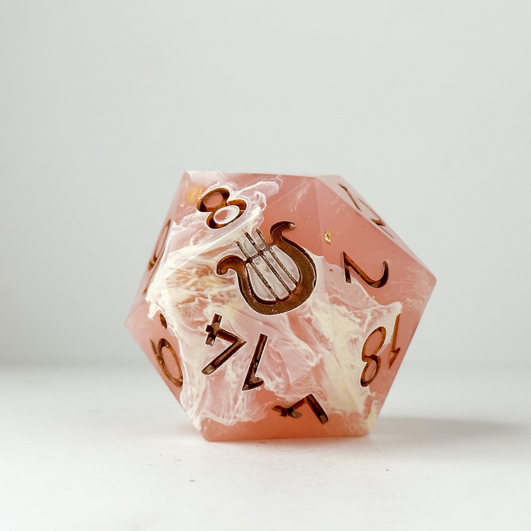Oversized D20 35 Mm Resin Sharp Edge Dice for DND, D&D, Dungeons and ...