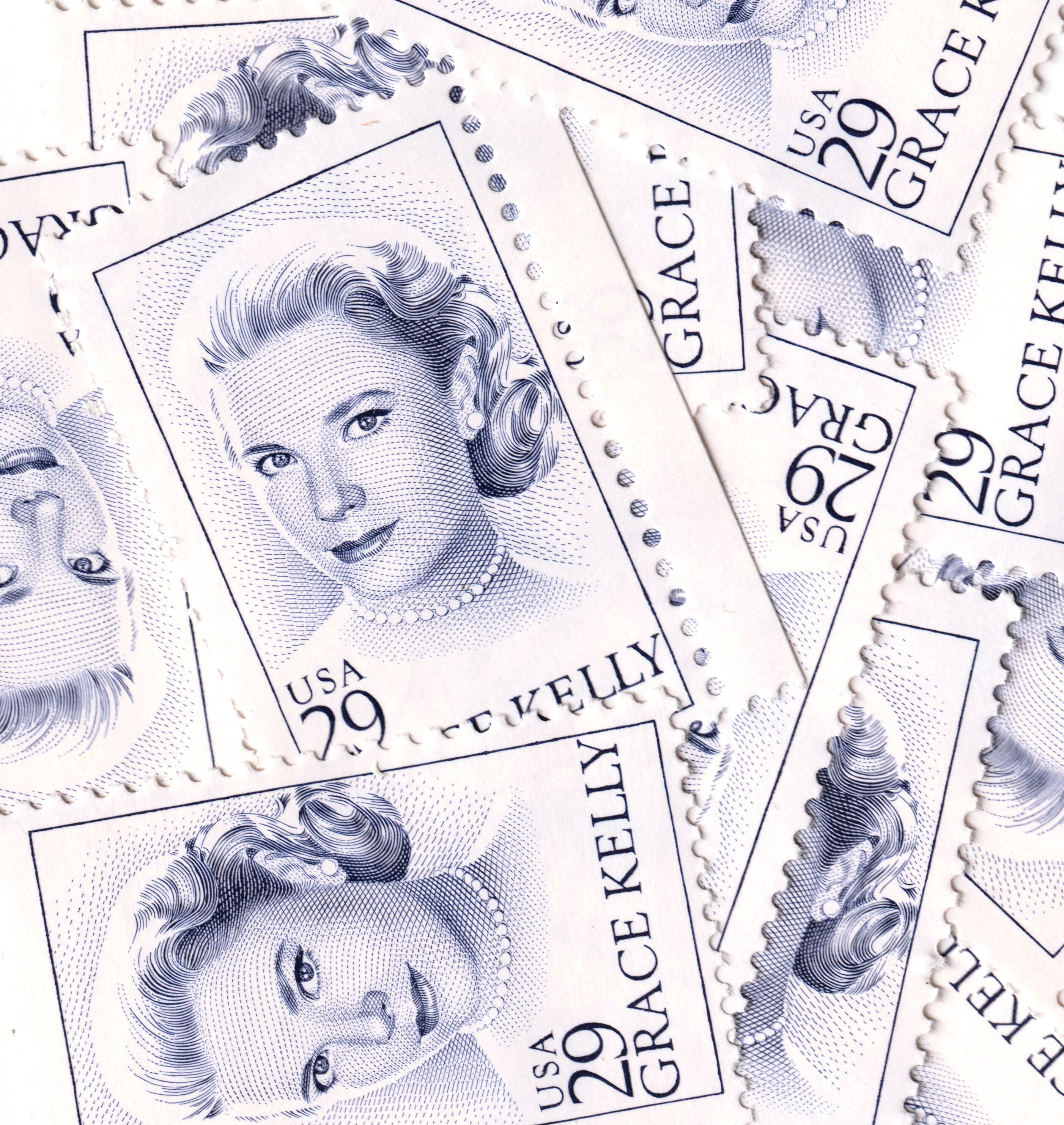 10 Stamps 29 Cent GRACE KELLY Princess of Monaco Unused Vintage Postage ...
