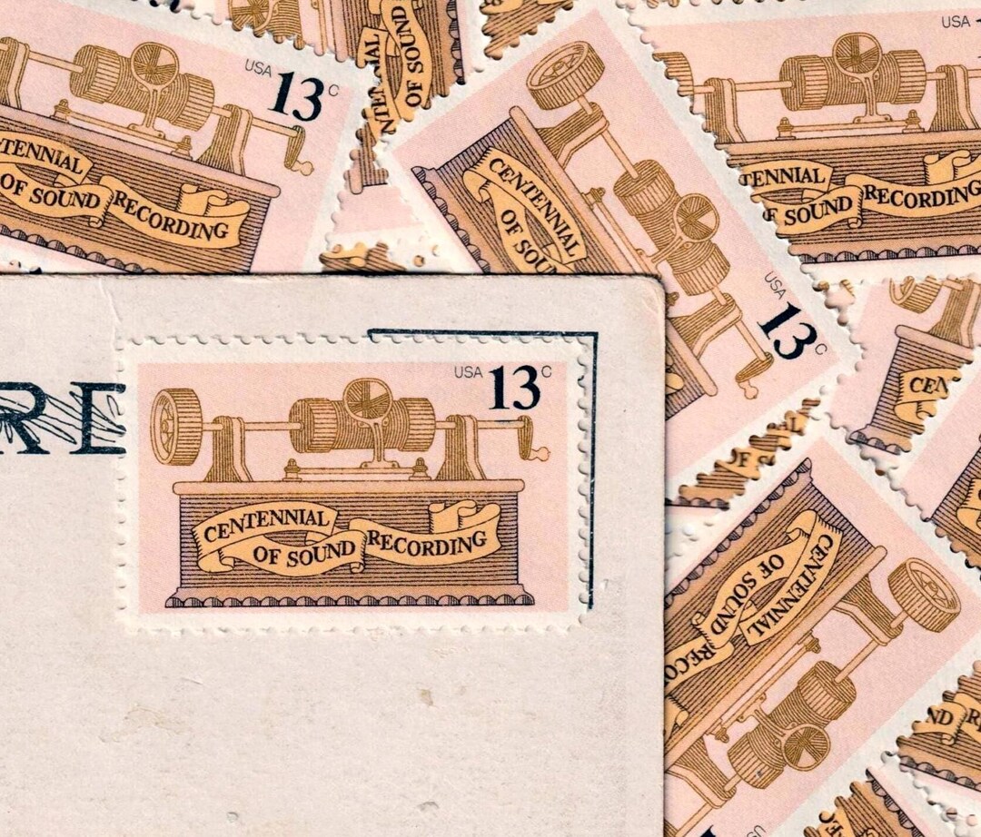 Vintage USA Postage Stamps - Sound Recording Phonograph Music - Unused ...
