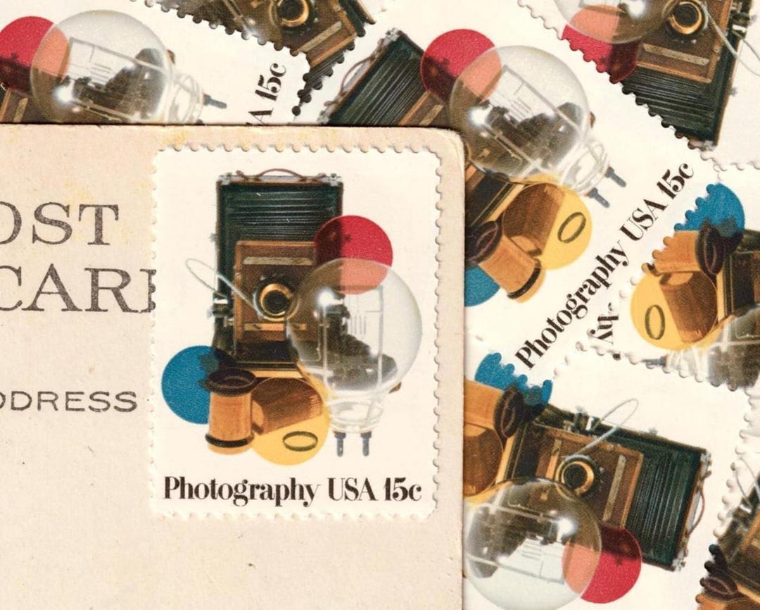 Set of 10 Vintage Stamps: Camera Photography Art 15c - Unused US ...
