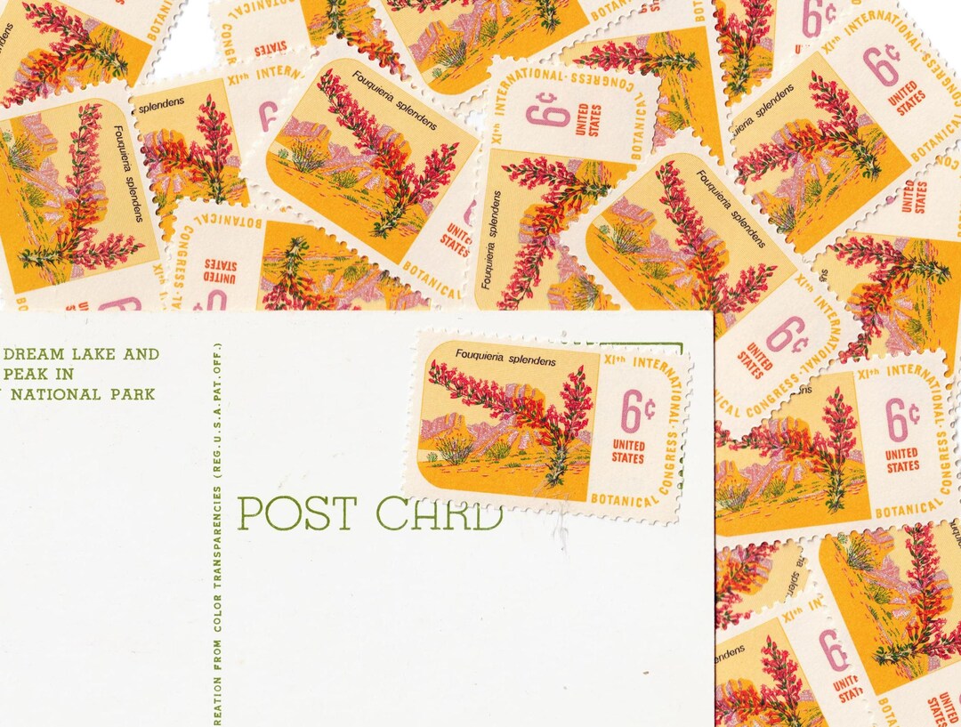 10 Stamps 6 Cent ocotillo Yellow Botanical Congress Unused Vintage ...