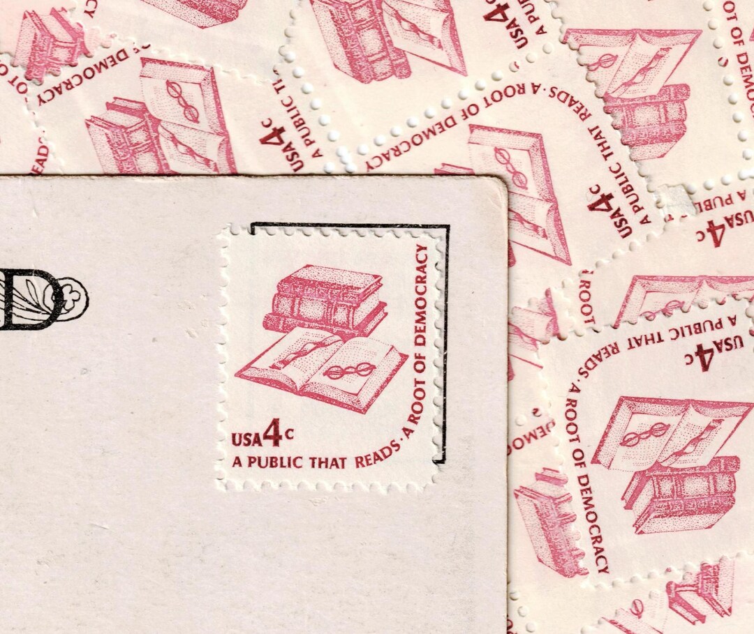 Vintage 4 Cent Reading Books Americana Issue - Set of 10 Postage Stamps ...