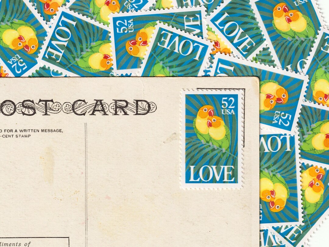 10 New Stamps - 52 Cent "love Parrot" Vintage Postage (1991 / #2537 ...